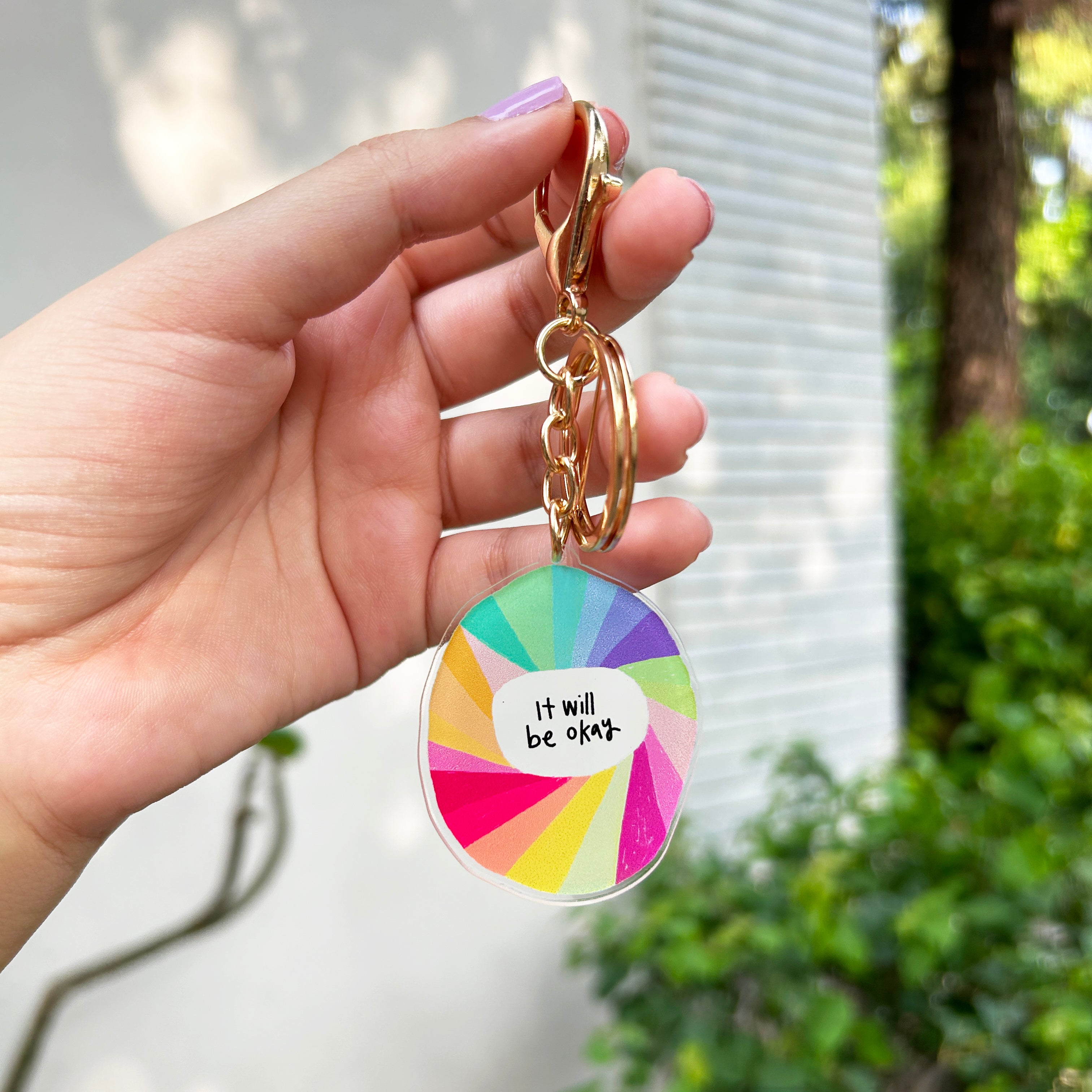 It Will Be Okay Acrylic Keychain – Prisms and Paintbrushes