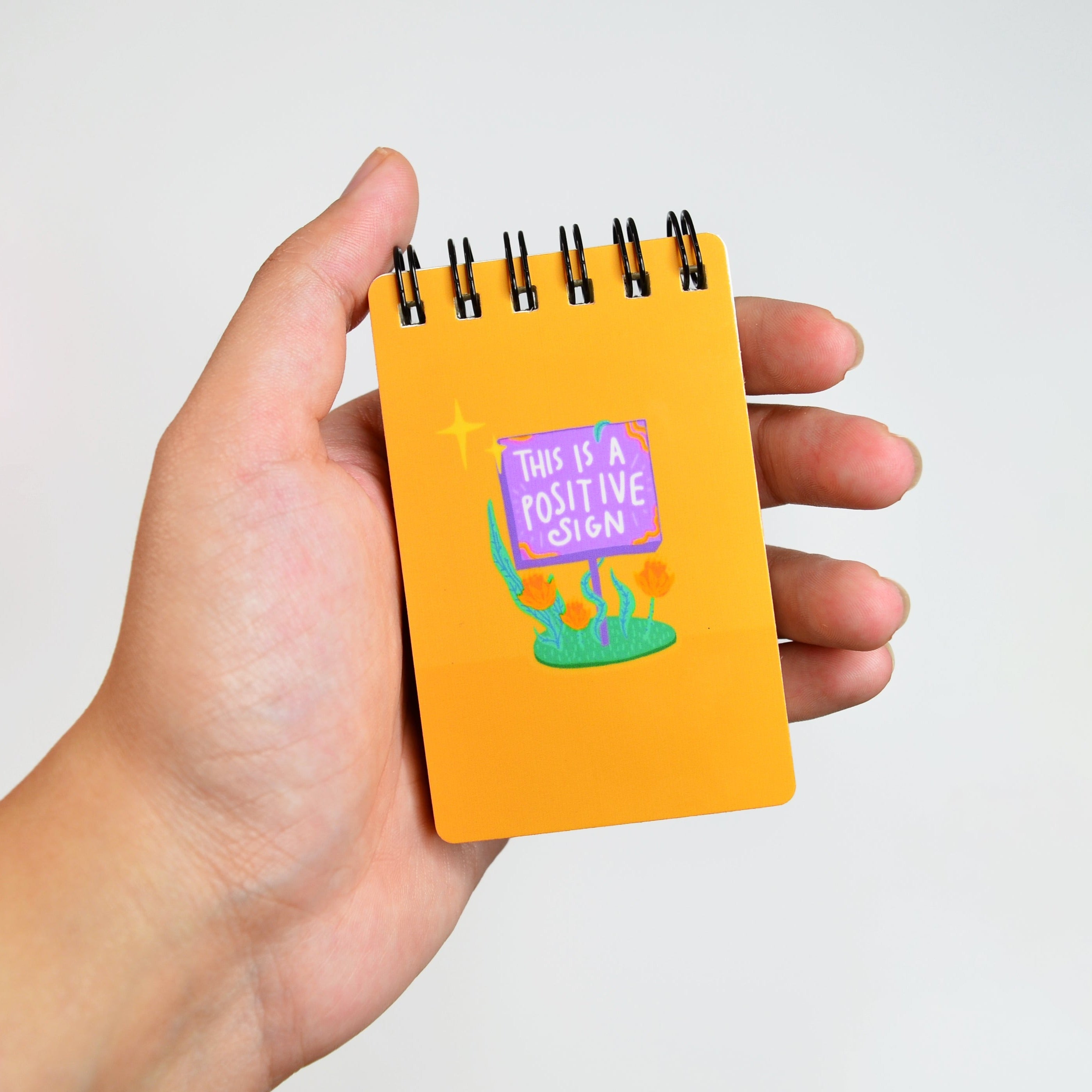 Positive Sign Mini Notepad – Prisms and Paintbrushes