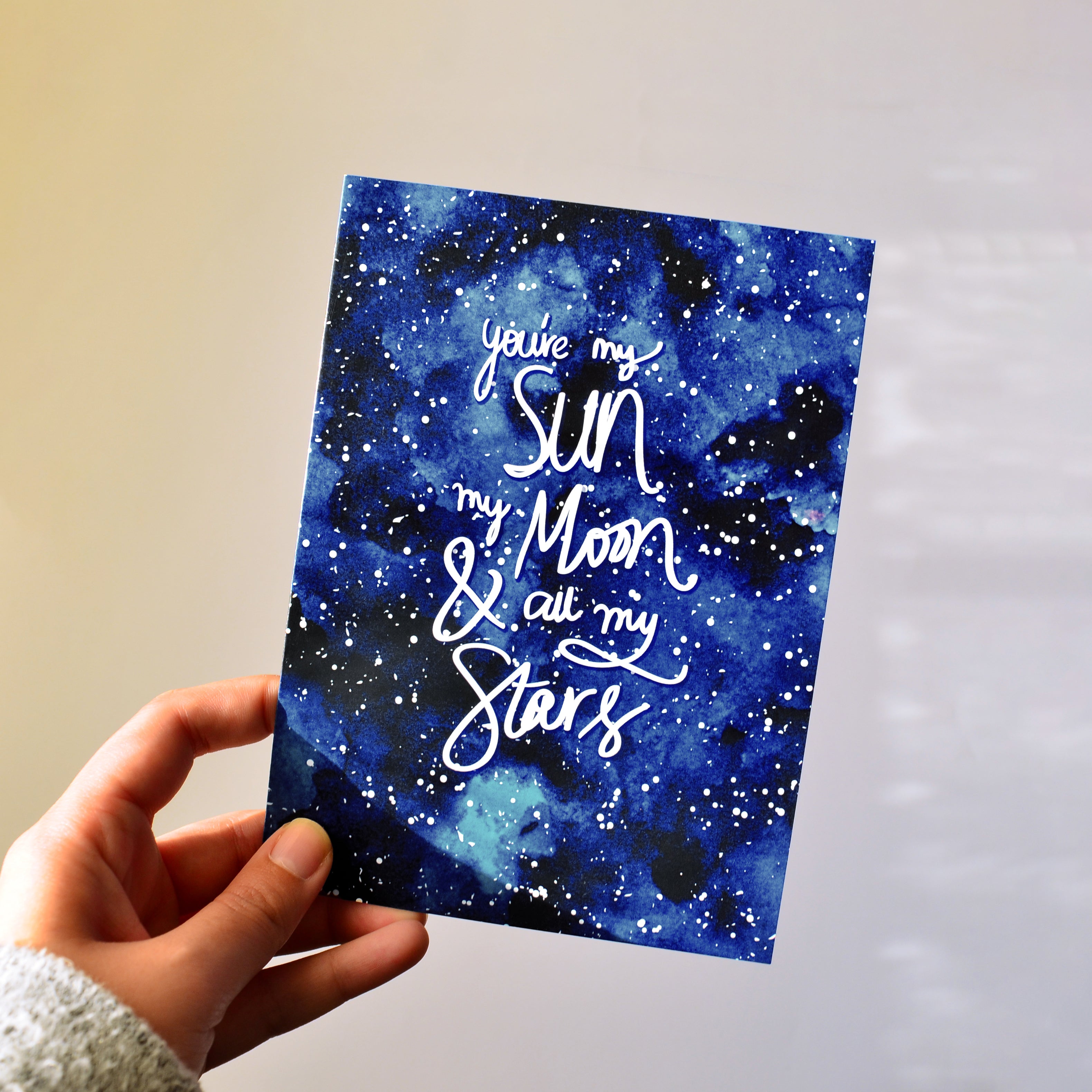 My Sun and Moon Card – Prisms and Paintbrushes